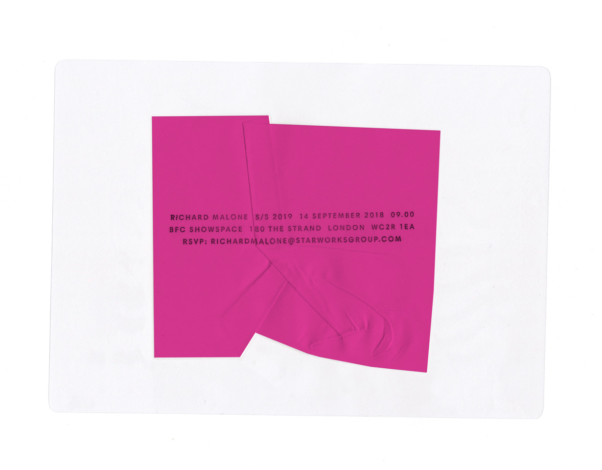The Alphabet — Richard Malone SS19 | Save the Date